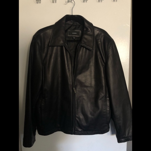 Alfani | Jackets & Coats | Alfani Mens Black Leather Jacket | Poshmark
